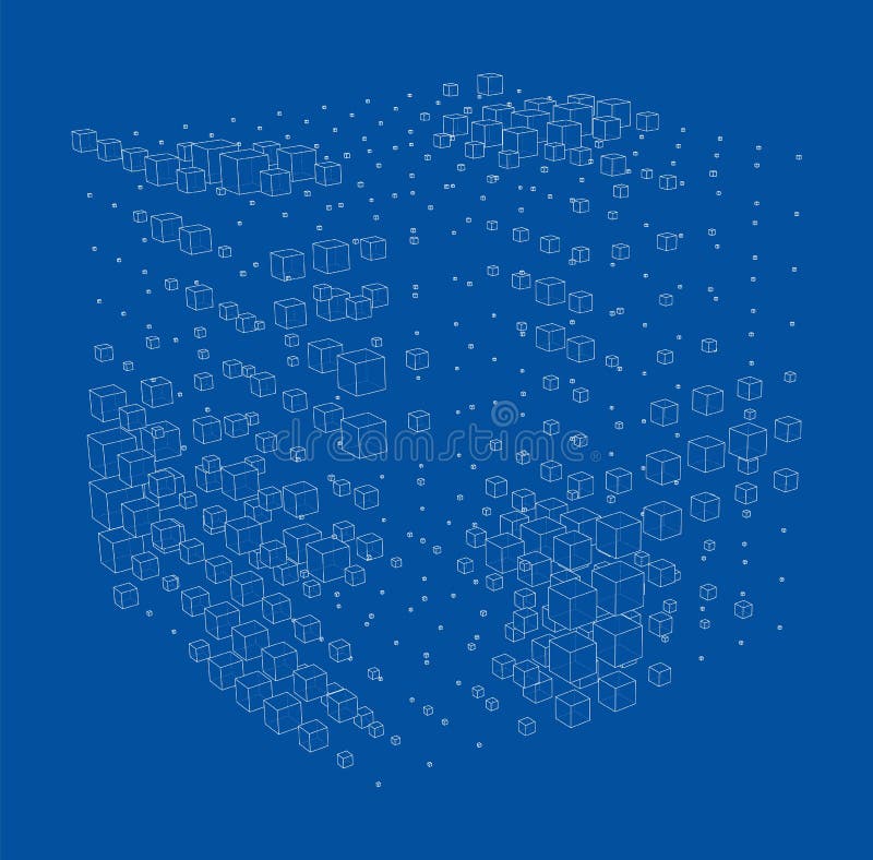 Vector Abstract Sphere Background Stock Vector - Illustration of cube ...