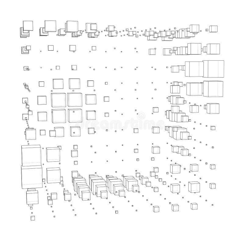 Vector Abstract Boxes Background Stock Vector - Illustration of modern ...