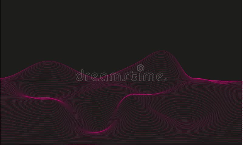Vector Abstract Bright Pink Lines on a Black Background Stock Vector ...