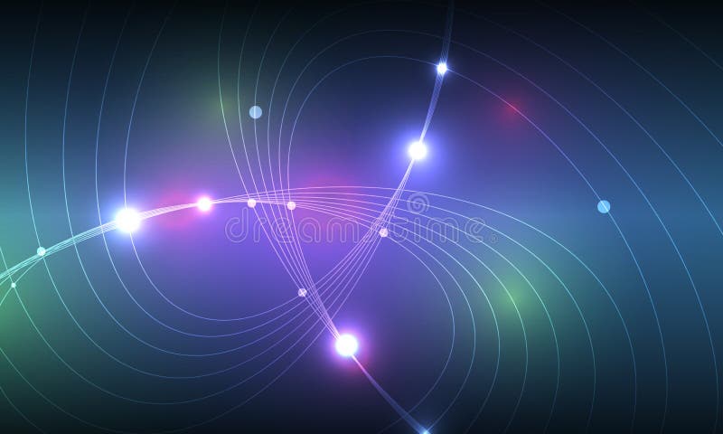 Vector Abstract Bright Rounded Lines. Space Design Illustration Stock ...