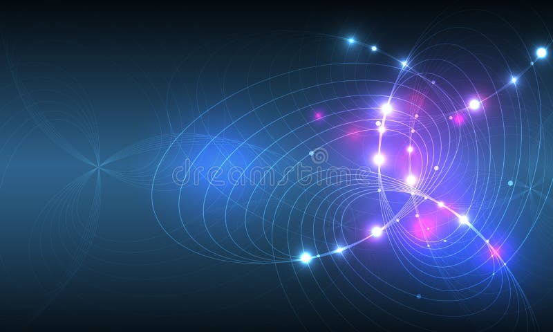 Vector Abstract Bright Rounded Lines. Space Design Illustration Stock ...