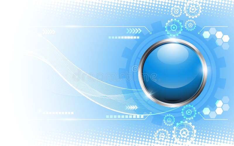 Vector Abstract Button Template Technology Concept Background Stock ...