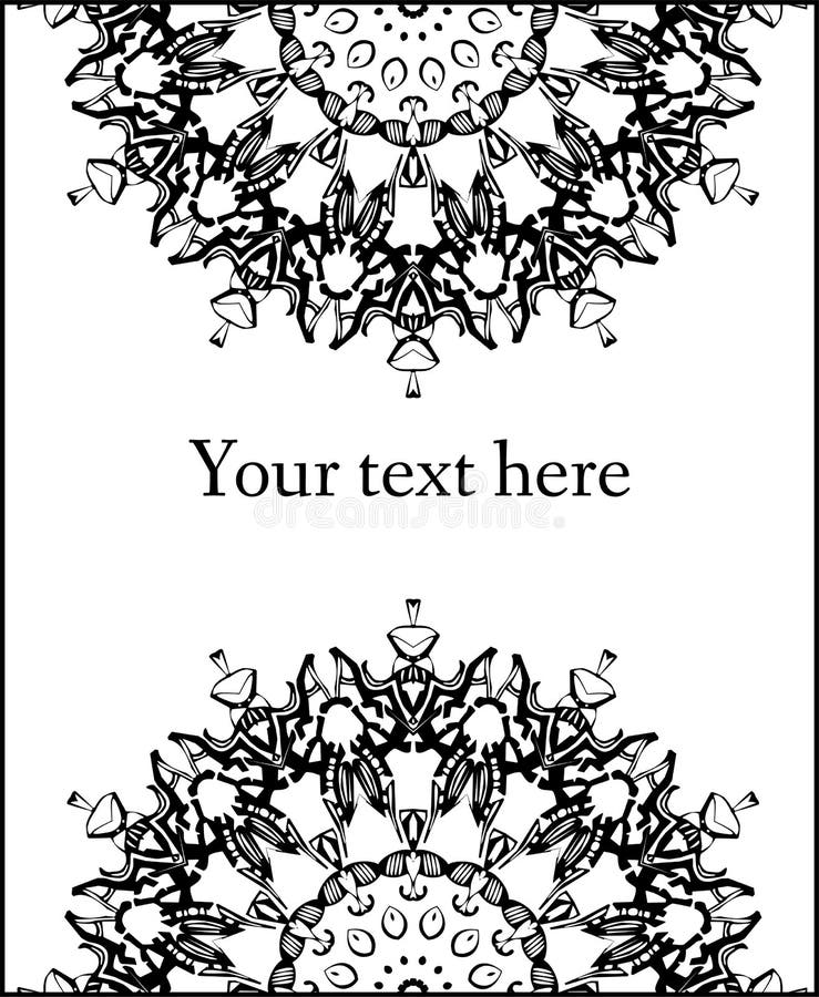 Vector Abstract Card with Floral Round Pattern. Stock Vector ...