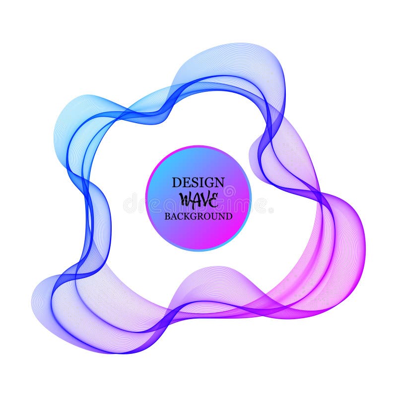 Swirled Transparent Round Wave Frame on White Background Stock Photo ...