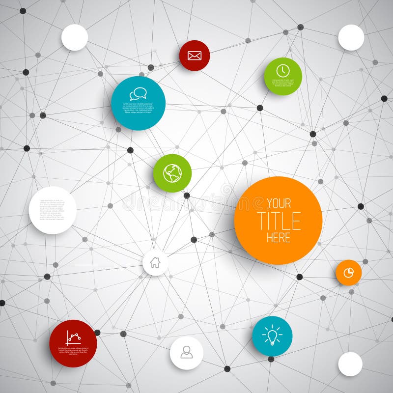 Vector Abstract Circles Infographic Network Template Stock Illustration ...