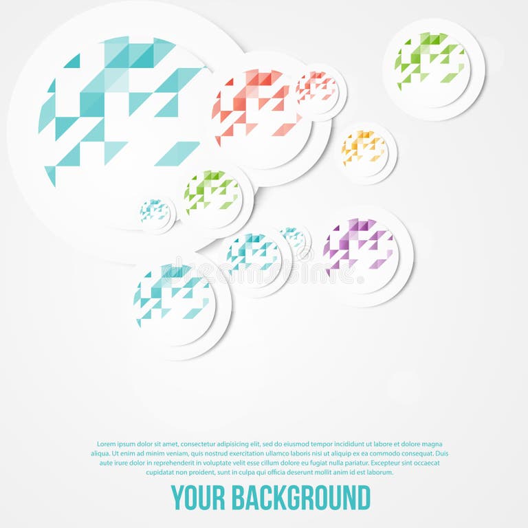 Vector Abstract Circles Template. Object Web Stock Illustration ...