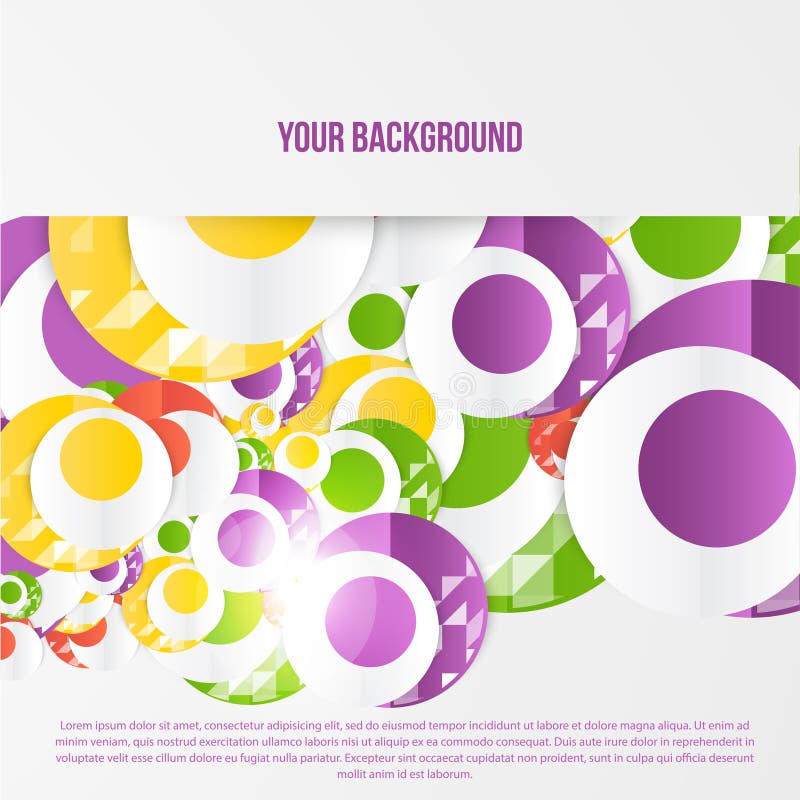 Vector Abstract Circles Template. Object Web Stock Vector ...