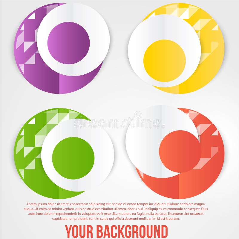 Vector Abstract Circles Template. Object Web Stock Vector ...