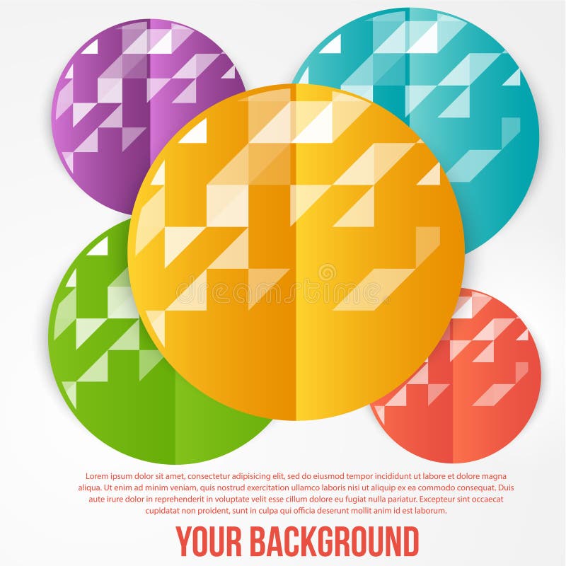 Vector Abstract Circles Template. Object Web Stock Vector ...