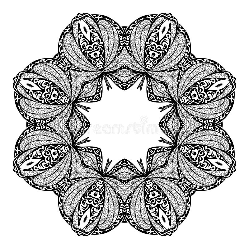 Vector Abstract Circular Pattern of Arabesques Stock Vector ...