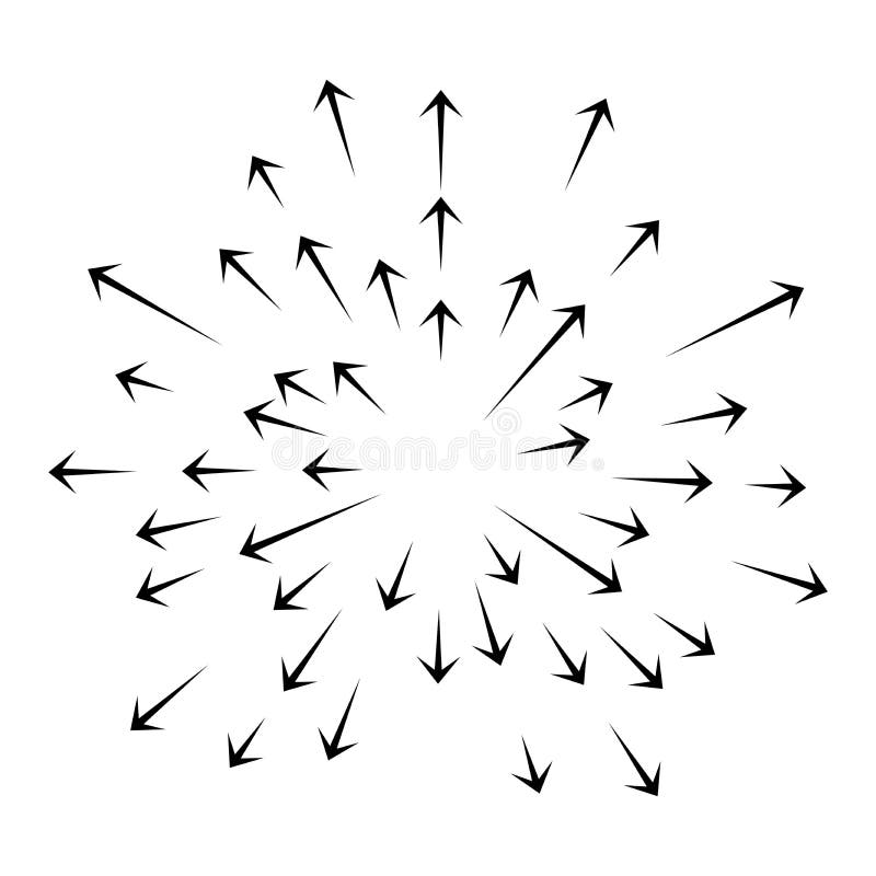 Vector Abstract Circular Radiating Arrow Burst Stock Vector ...