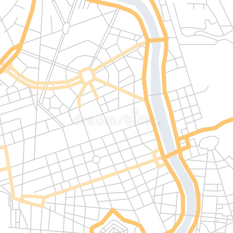 Vector Abstract City Map in Perspective View Stock Vector ...