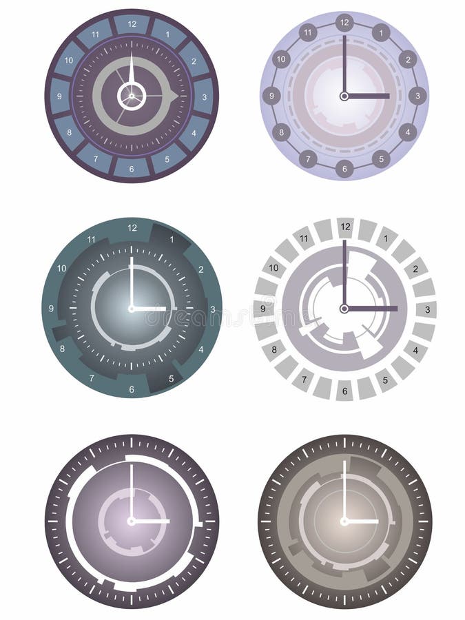 Vector Abstract Clock, Graphic Design Stock Vector - Illustration of ...
