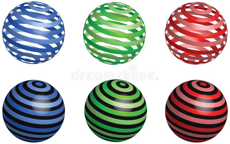 Three abstract color balls stock vector. Illustration of yelow - 133141196