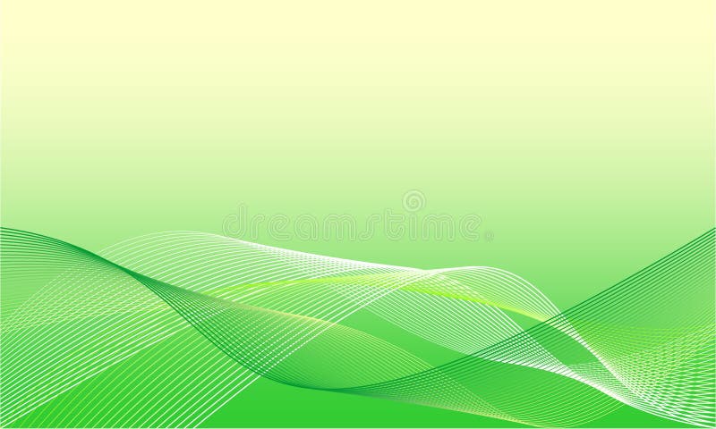 The Green and Yellow Wave Vector Abstract Background. Stock Vector ...
