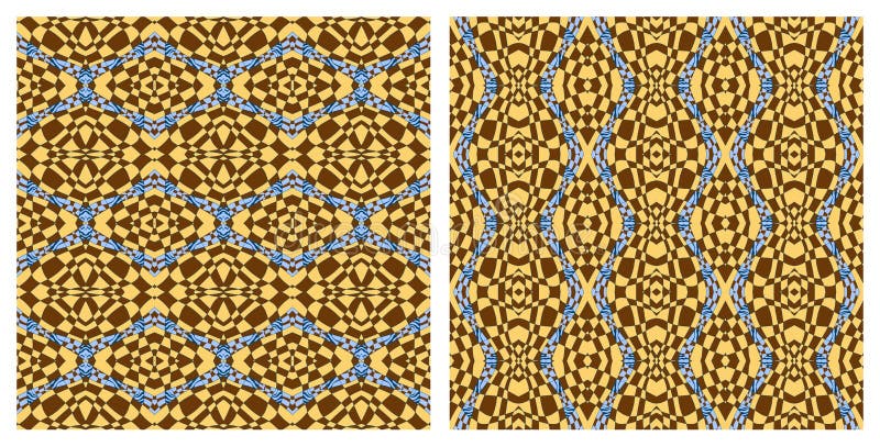 Vector Abstract Color Grid Patterns Set. Stock Vector - Illustration of ...