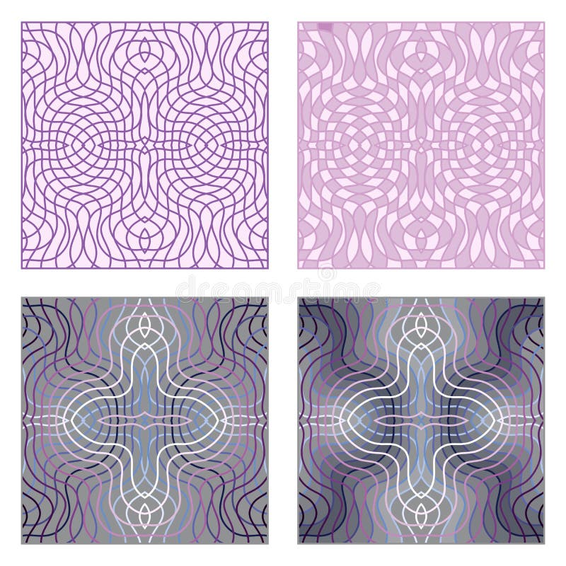 Vector Abstract Color Grid Patterns Set Stock Vector Illustration Of