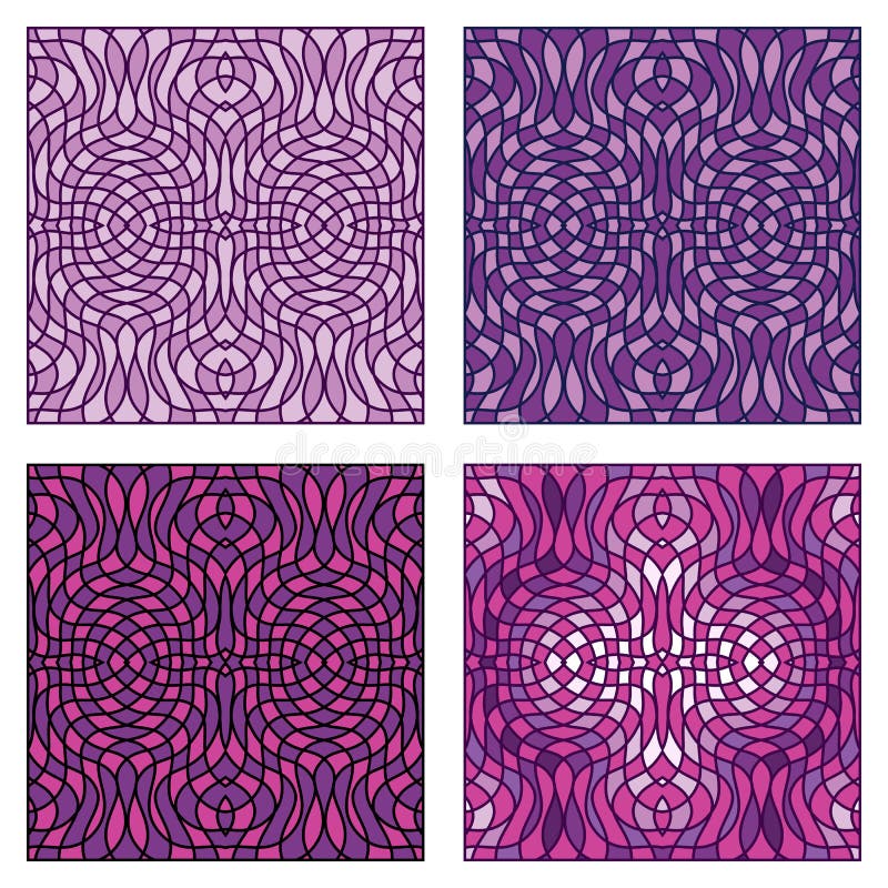 Vector Abstract Color Grid Patterns Set Stock Vector - Illustration of ...