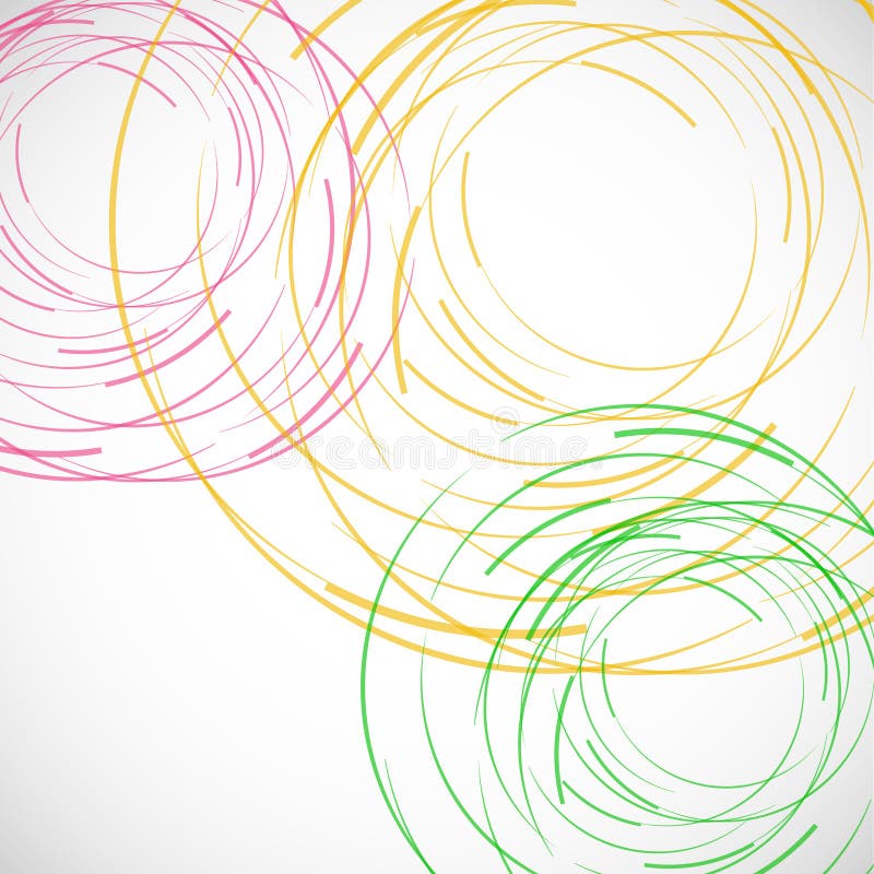 Vector Abstract Color Line and Circle Background Stock Vector ...