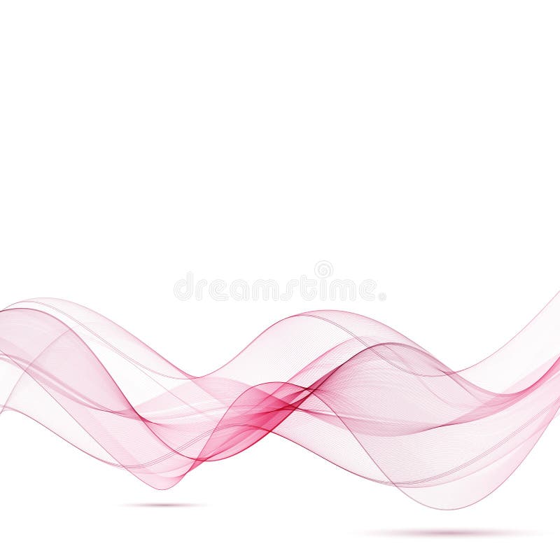 Vector Abstract Color Red Wave Design Element. Red Wavy Line Stock ...