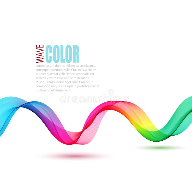 Vector Abstract Color Wave Background, Rainbow Wave Design Stock Vector ...