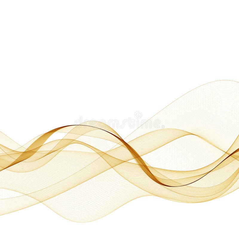 Vector Abstract Color Wave Design Element. Brown Wavy Line. Eps 10 ...