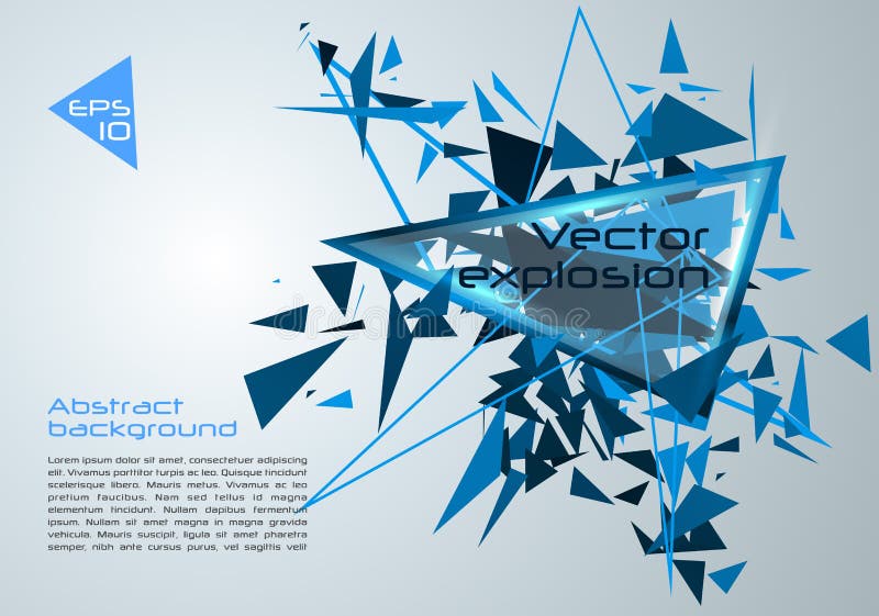 Vector Abstract Colorful Background with Blue Vector Explosion Stock ...