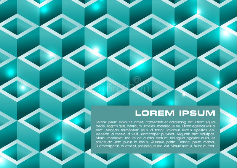 Cyan Rectangle with Soft Shadow Vector Stock Vector - Illustration of ...