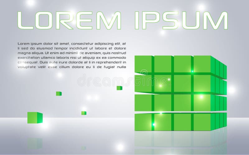 Vector Abstract Colorful Background with Green Cubes Stock Illustration ...
