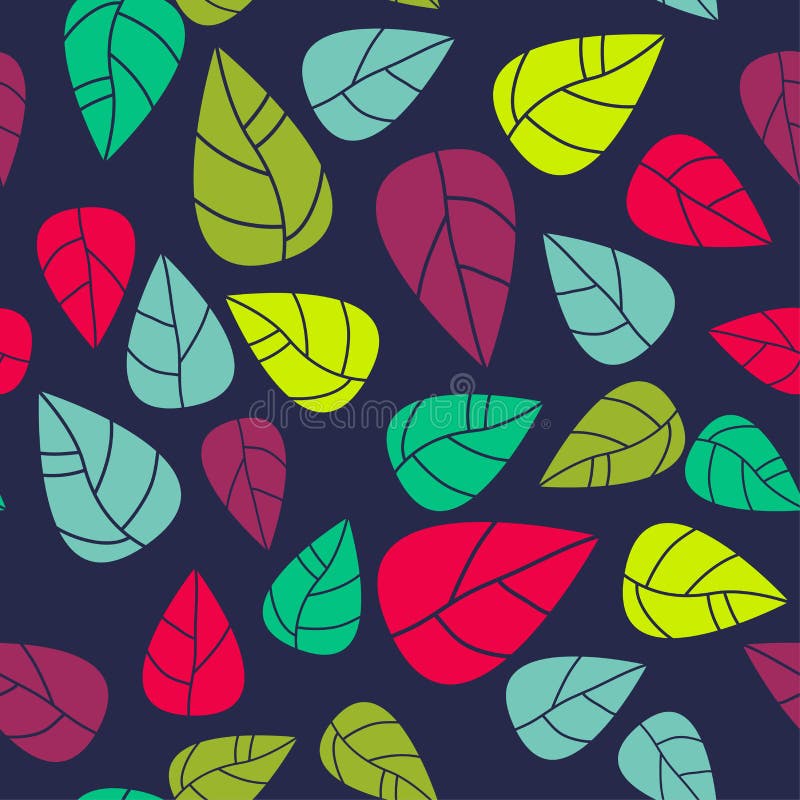 Vector Abstract Colorful Leaves Pattern Stock Vector - Illustration of ...