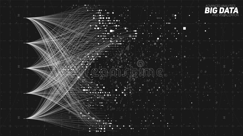 Vector Abstract Colorful Big Data Information Sorting Visualization Social Network Financial