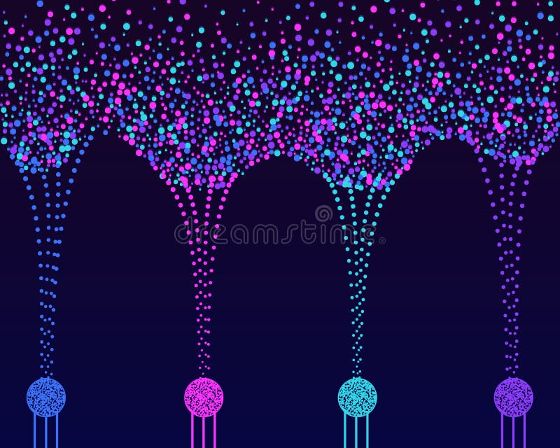 Vector Abstract Colorful Big Data Information Sorting Visualization Stock Vector Illustration