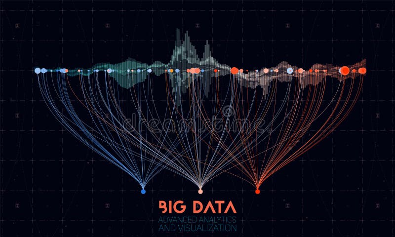 Vector Abstract Colorful Big Data Information Sorting Visualization Social Network Financial