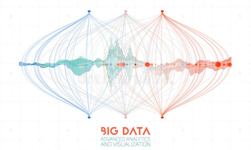 Vector Abstract Colorful Big Data Information Sorting Visualization
