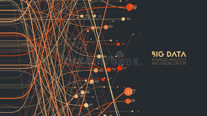 Vector Abstract Colorful Big Data Information Sorting Visualization Social Network Financial