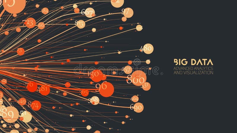 Vector Abstract Colorful Big Data Information Sorting Visualization Social Network Financial