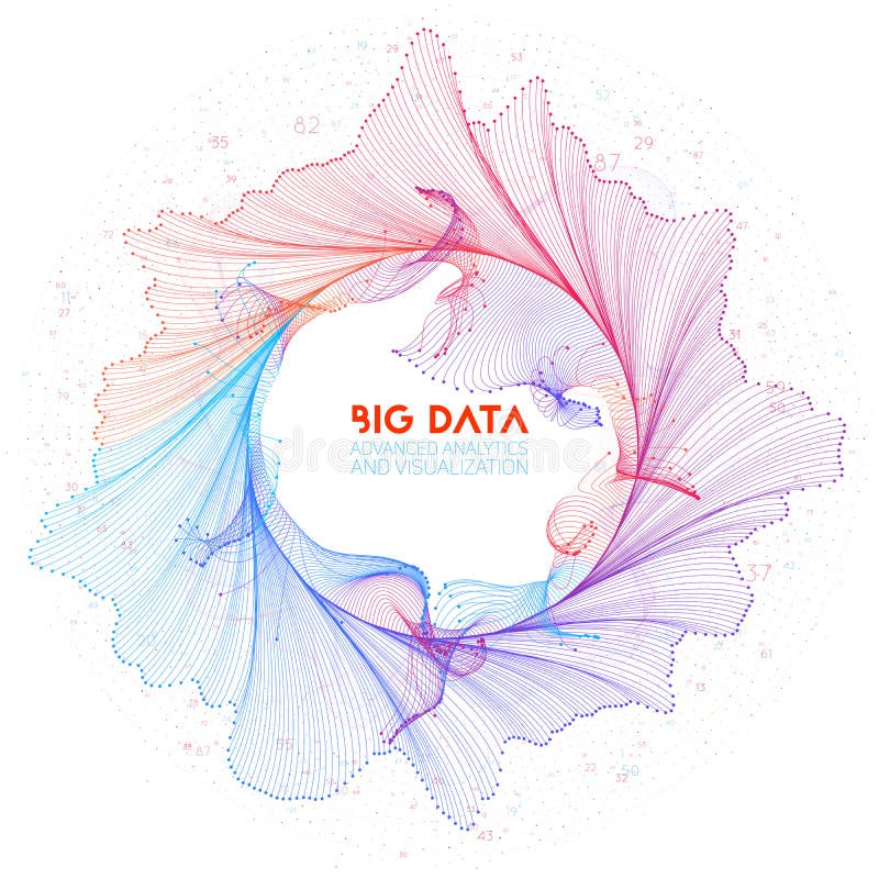 Vector Abstract Colorful Big Data Information Sorting Visualization
