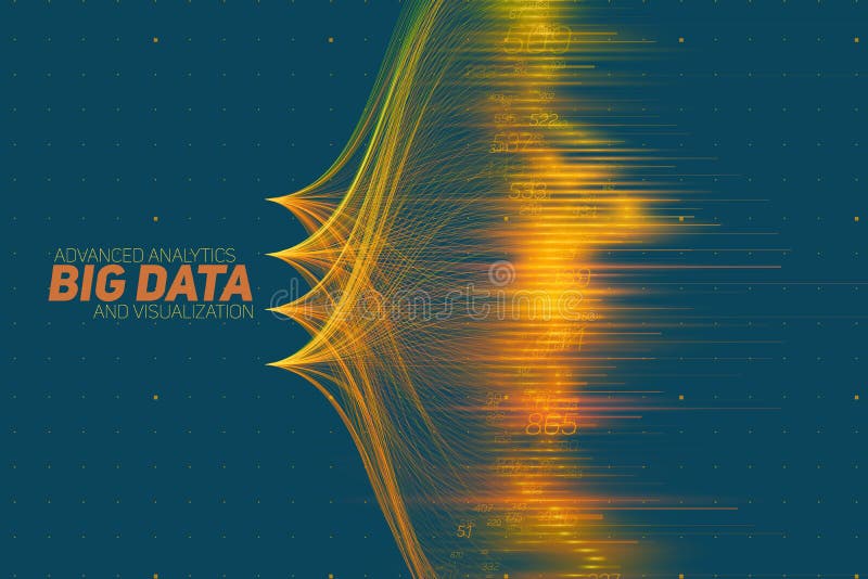 Vector Abstract Colorful Big Data Information Sorting Visualization Social Network Financial