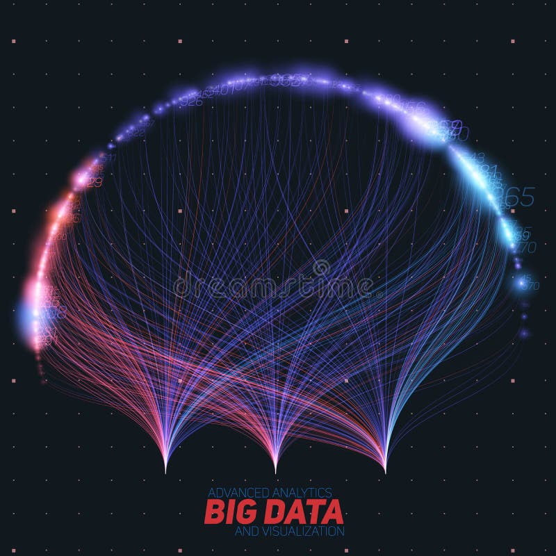 Vector Abstract Colorful Big Data Information Sorting Visualization