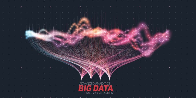 Vector Abstract Colorful Big Data Information Sorting Visualization