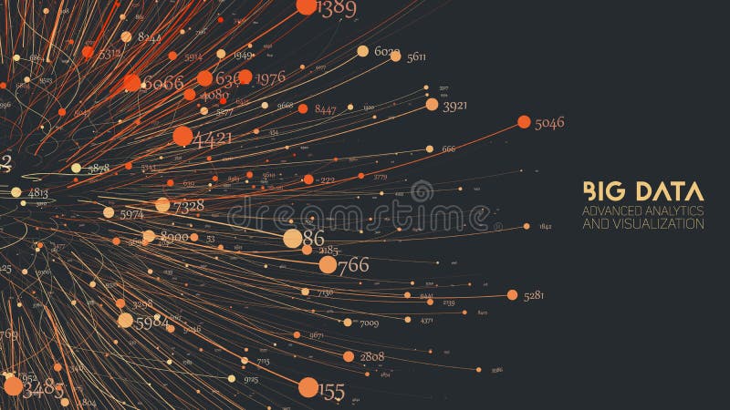 Vector Abstract Colorful Big Data Information Threads Visualization Social Network Financial