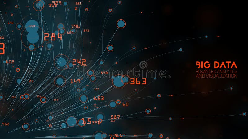 Vector Abstract Colorful Big Data Information Threads Visualization Social Network Financial