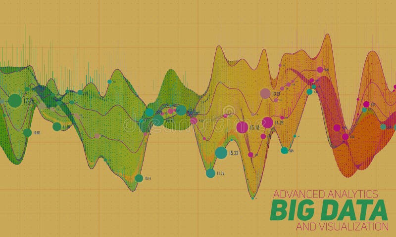 Vector Abstract Colorful Big Data Visualization. Futuristic ...