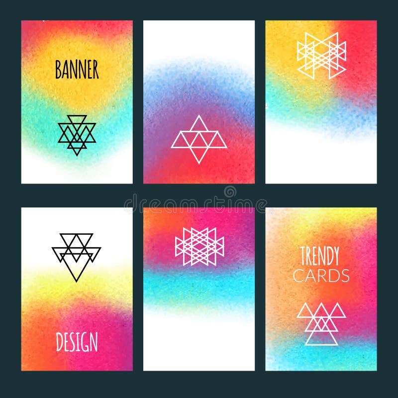 Vector Abstract Colorful Brochure Flyer Design. Creative Business Cards ...