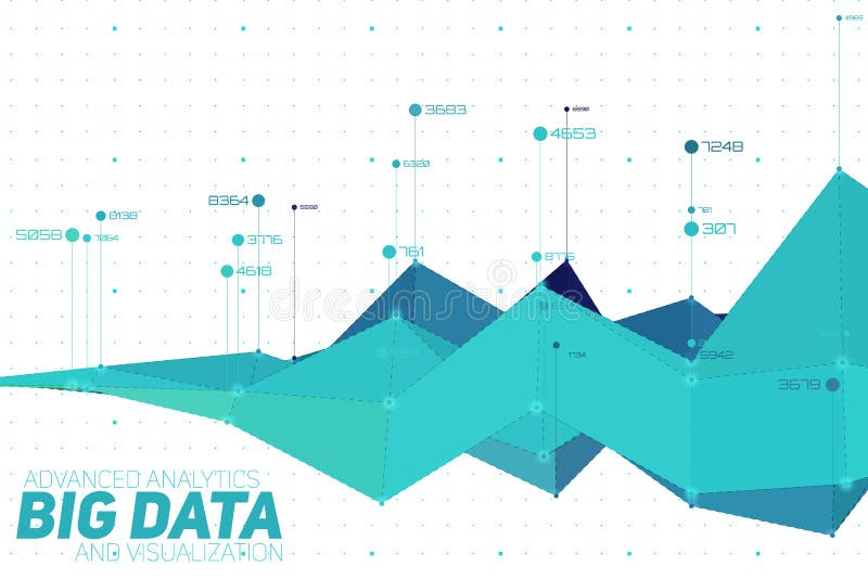 Vector Abstract Colorful Financial Big Data Graph Visualization ...