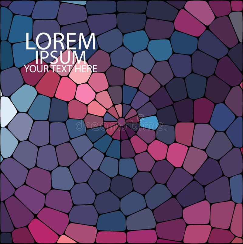 Vector Abstract Colorful Mosaic Round Pattern. Pebble Stone Mosaic ...