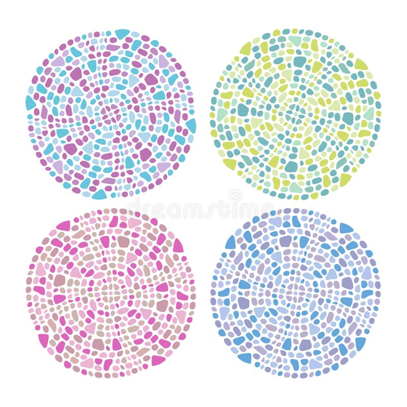 Vector Abstract Colorful Mosaic Round Pattern Stock Vector ...