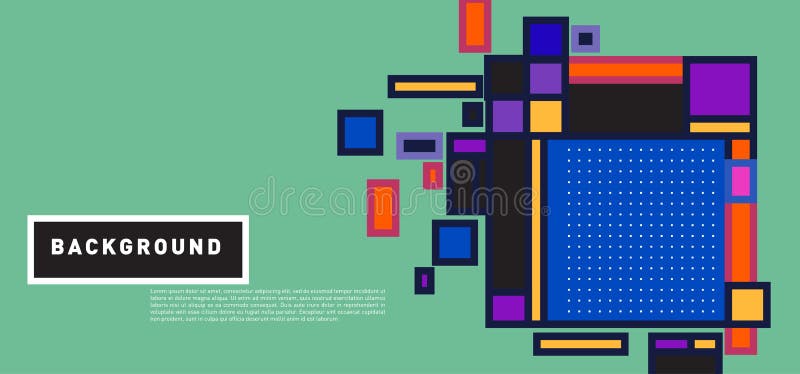 Vector Abstract Colorful Rectangle Background for Banner Stock Vector - Illustration of blue ...