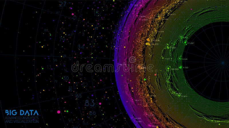 Vector Abstract Colorful Round Big Data Information Visualization ...