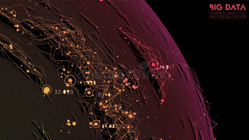 Vector Abstract Colorful Round Big Data Information Visualization ...